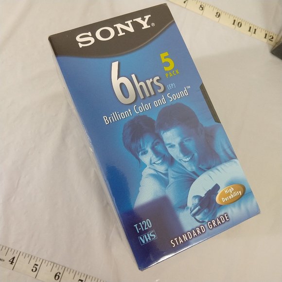 Sony | Other | Sony Vhs T2vlwa Standard Grade Vhs Blank Tapes 5 Pack ...